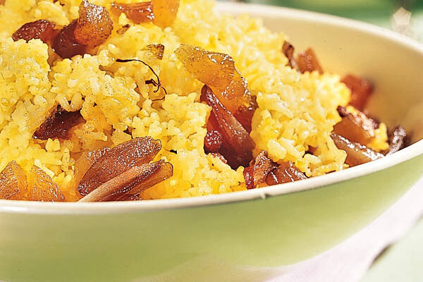 Safranreis mit Aprikosen Rezept | Küchengötter