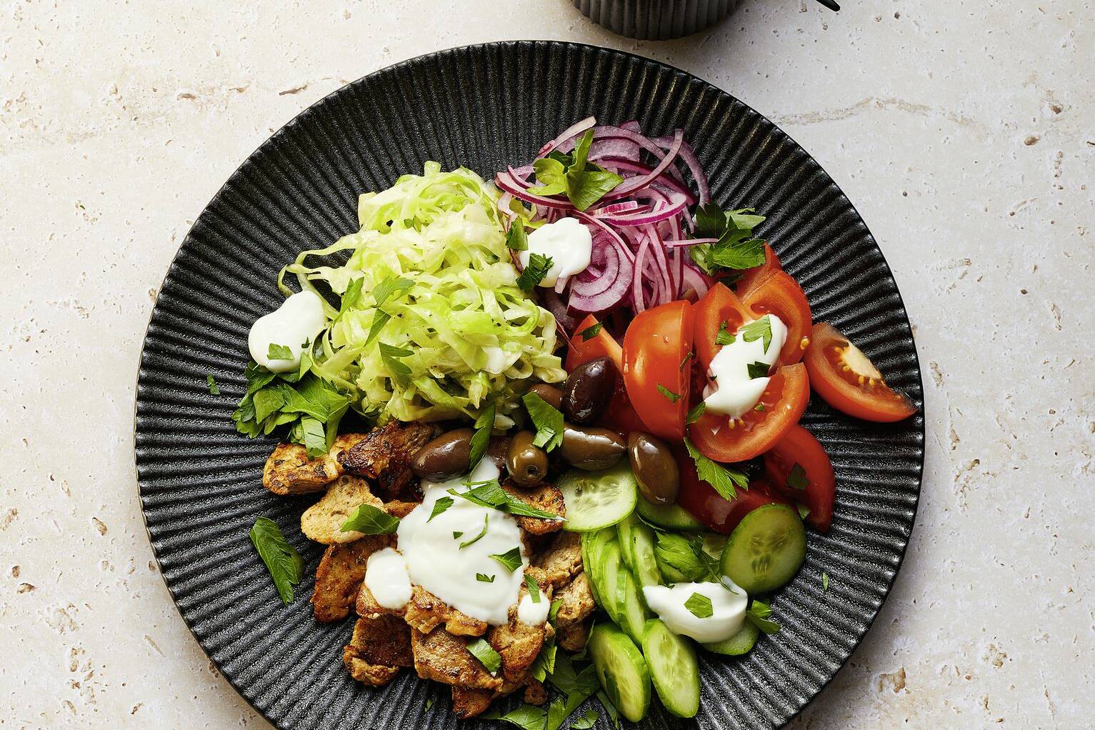 Gyros-Gemüse-Teller Rezept | Küchengötter