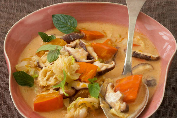 Thai-Curry mit Shiitake und Kürbis Rezept | Küchengötter