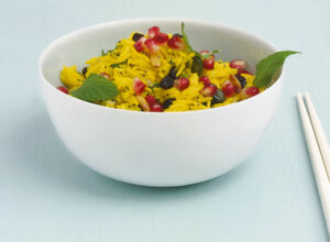 Persischer Safranreis mit Radicchio und Granatapfel Rezept | Küchengötter