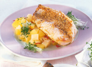 Rotbarsch mit scharfer Mangosauce Rezept | Küchengötter