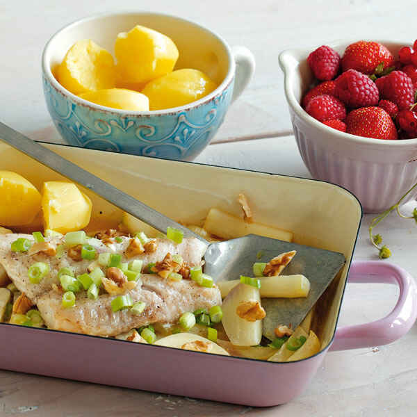 Reisauflauf mit Rotbarsch Rezept | Küchengötter