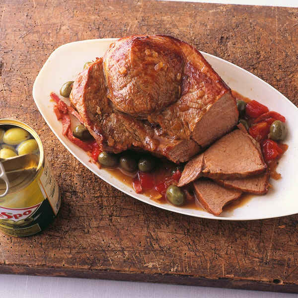 Kalbsbraten mit Tomaten-Pilzgemüse Rezept | Küchengötter