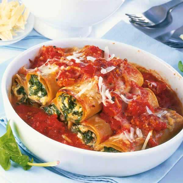 Cannelloni Mit Spinat Ricotta Fllung