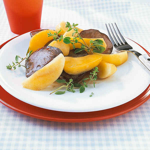 Entenleber mit Äpfeln Rezept | Küchengötter