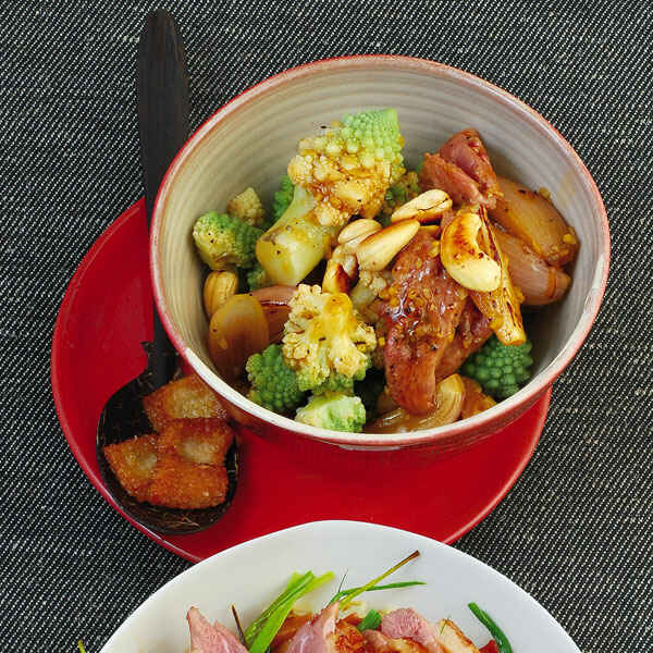 Wok-Ente mit Zucchini Rezept | Küchengötter