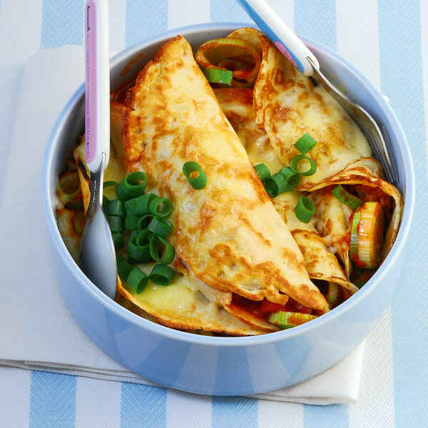 Gefüllte Pfannkuchen mit Hackfleisch | glutenfrei | Küchengötter