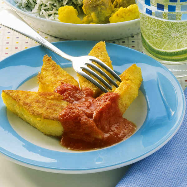 Polentaschnitten mit Tomatensauce Rezept | Küchengötter