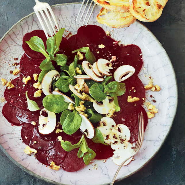 Rote Bete Carpaccio Mit Feldsalat