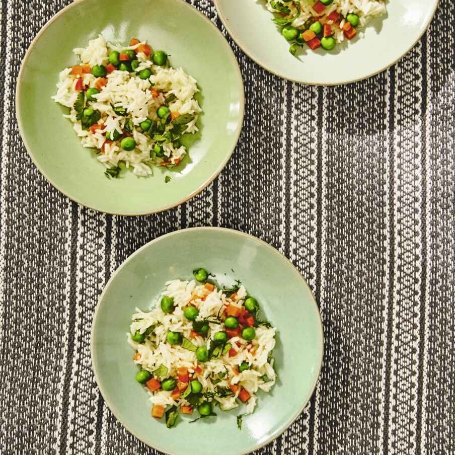 Erbsen-Möhren-Reis Rezept | Küchengötter