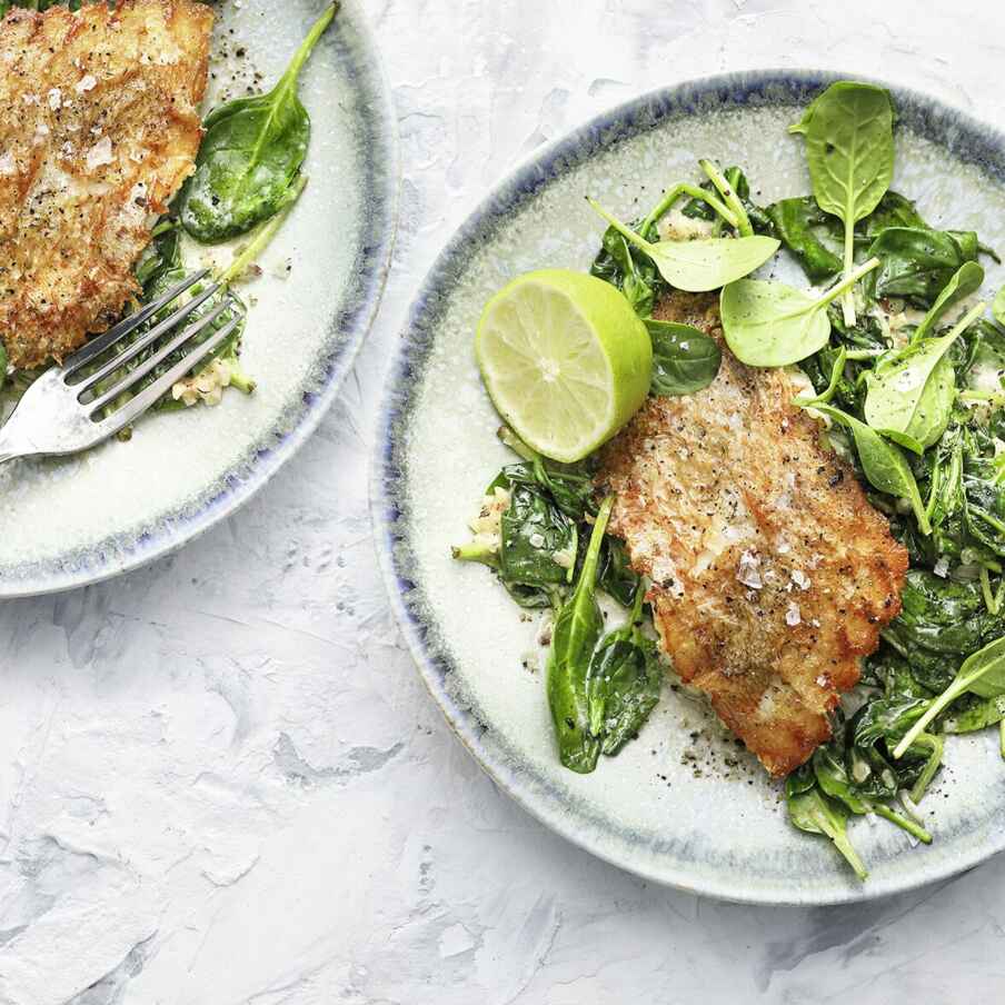 Barschfilet auf Baby-Spinat Rezept | Küchengötter