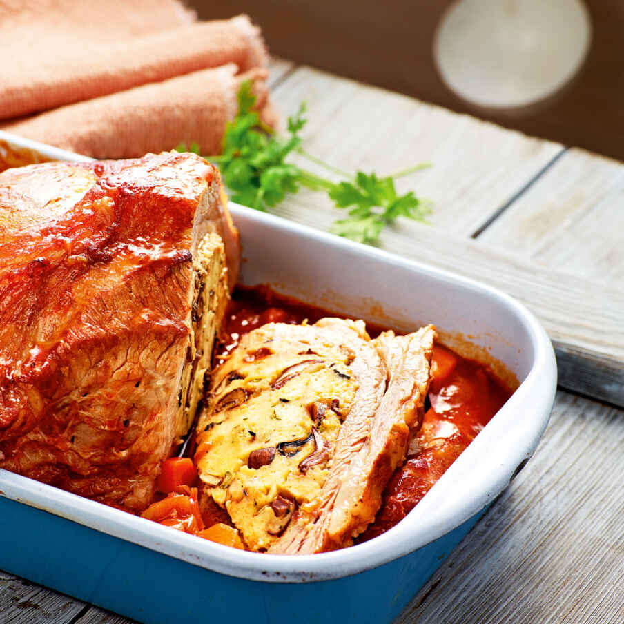Kalbsbrust gefüllt mit Waldpilzen Rezept | Küchengötter